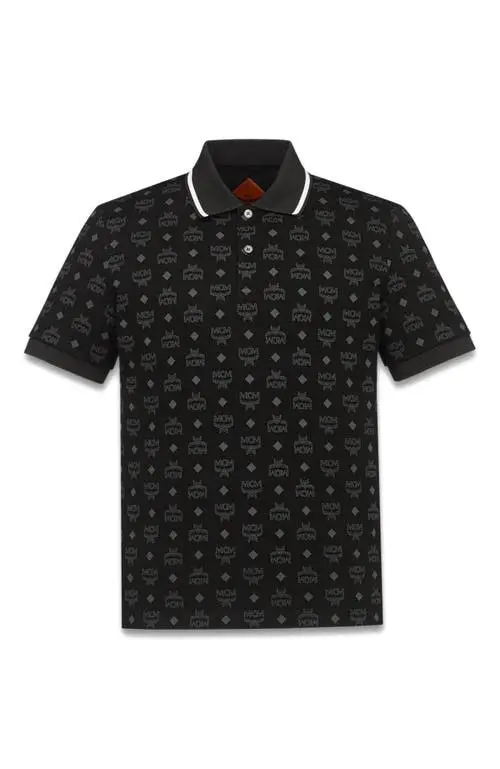 Mcm Monogram Jacquard Polo Shirt