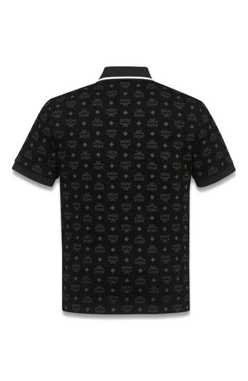 Mcm Monogram Jacquard Polo Shirt
