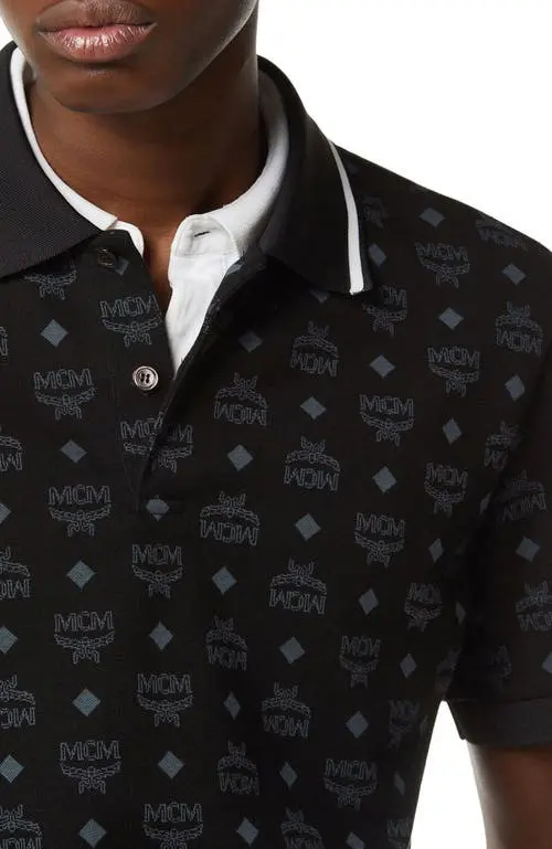 Mcm Monogram Jacquard Polo Shirt