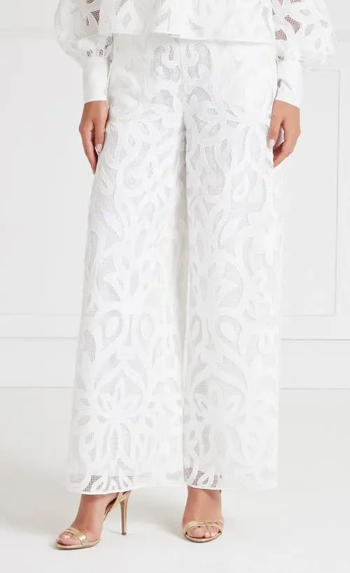TEMPERLEY LONDON Louis Wide-leg Trousers - White