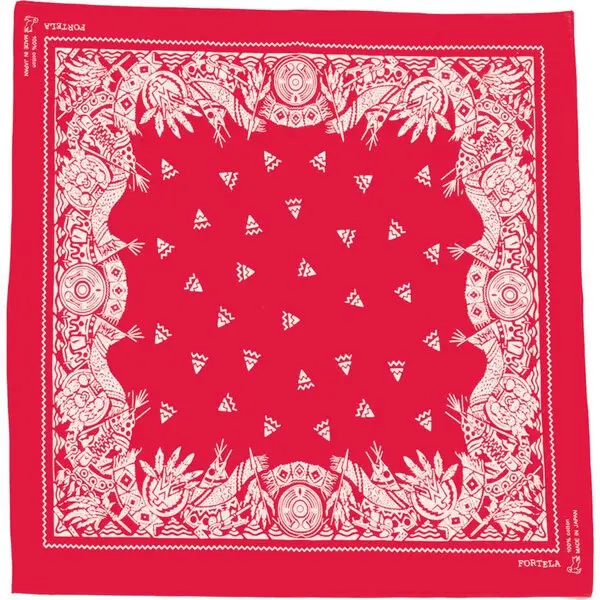 FORTELA Cotton "apach" Bandana - Red