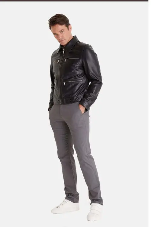 FURNIQ UK Marcus Leather Jacket - Black