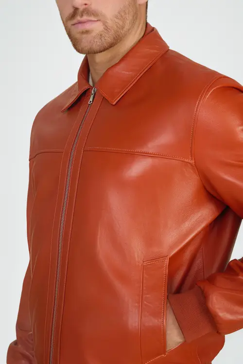 FURNIQ UK Mason Leather Bomber Jacket