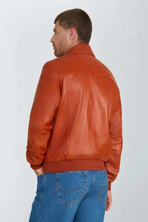 FURNIQ UK Mason Leather Bomber Jacket