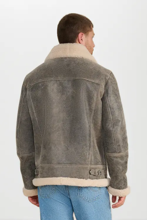 FURNIQ UK Rupert Shearling Aviator Jacket