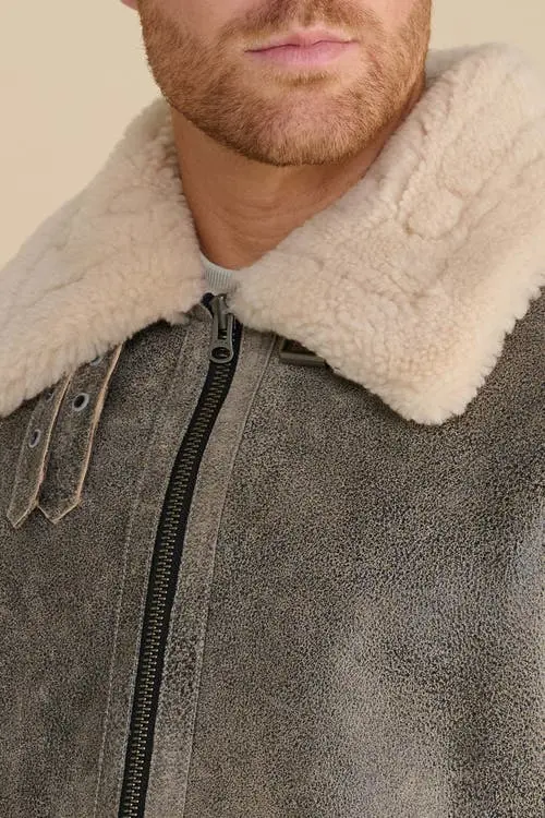 FURNIQ UK Rupert Shearling Aviator Jacket