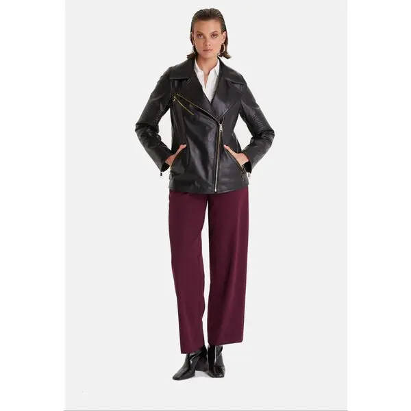 FURNIQ UK Leather Biker Jacket