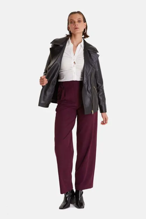 FURNIQ UK Leather Biker Jacket