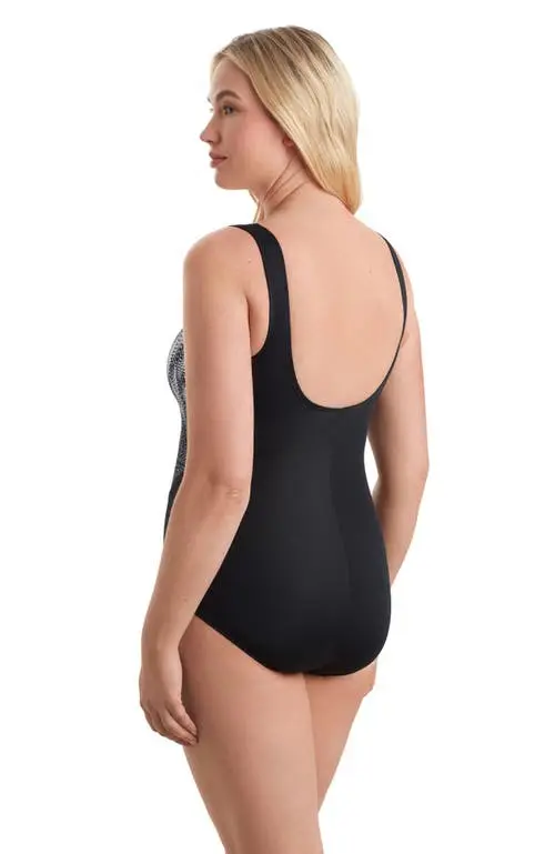 SHAPESOLVER SPORT Squareneck One-piece Swimsuit - Side Fusion