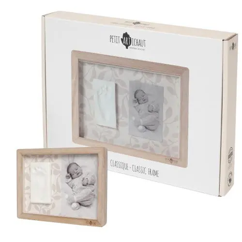 PETIT ARTICHAUT Classic Framebaby Handprint & Photo Frame - Ivy Grey