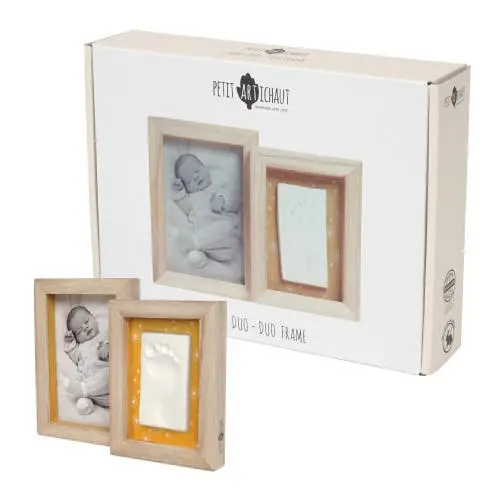 PETIT ARTICHAUT Duo Baby Framebaby Handprint & Photo Frame - Daisy Ochre