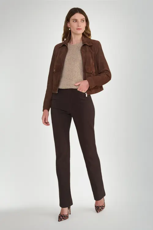 FURNIQ UK Isabella Suede Jacket - Brown