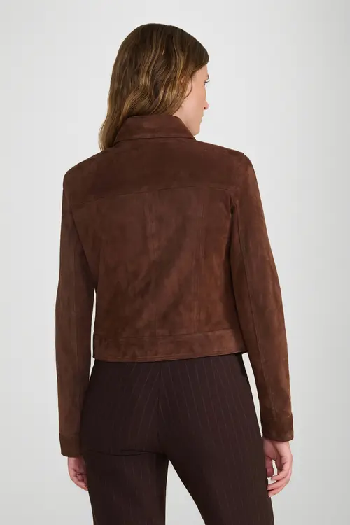FURNIQ UK Isabella Suede Jacket - Brown