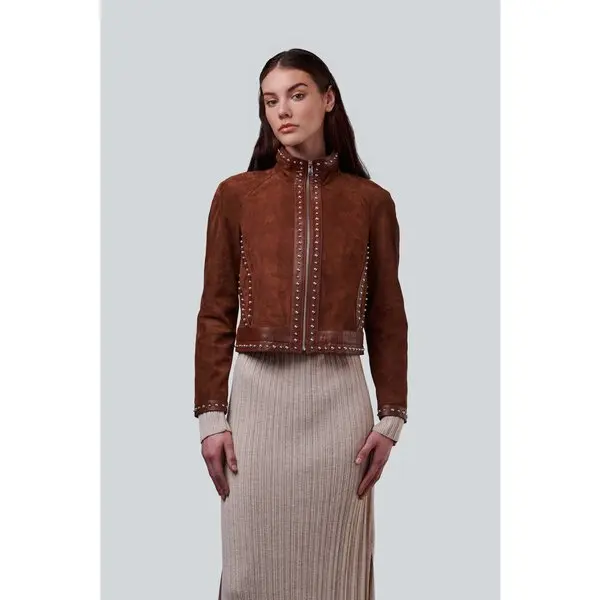 FURNIQ UK Harper Suede Studded Jacket