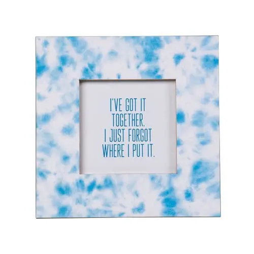 Totalee Gift Tie Dye Square Mdf Frame Wood - Blue