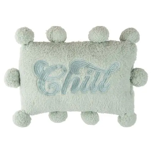 Totalee Gift Chill Pom Pom Pillow Polyester - Green