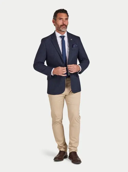 RAGING BULL Herringbone Long Sleeve Wool Blazer
