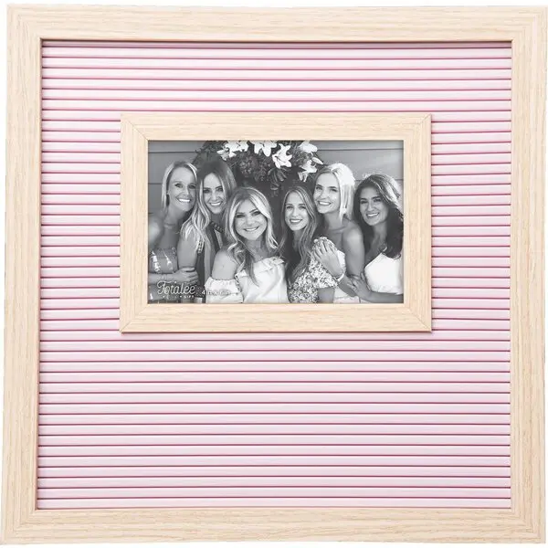 Totalee Gift Letter Board Frame Wood - Pink