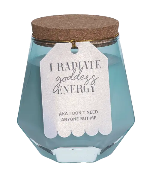TOTALEE GIFT Goddess Energy Geometric Candle Wax 7.7 Oz Burn Time 36 - Blue