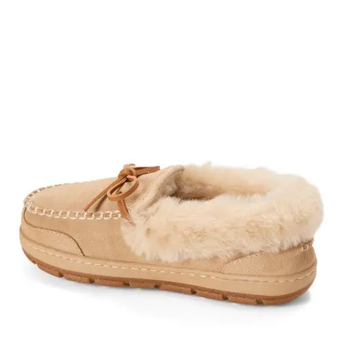 DEARFOAMS Fireside Gladstone Genuine Shearling Moccasin - Sand