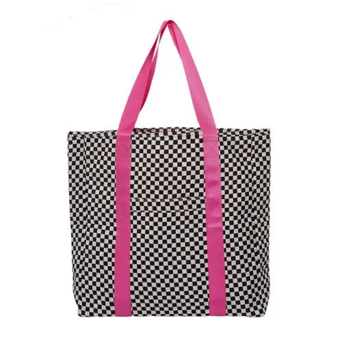 TOTALEE GIFT And White Checkered Tote Bag