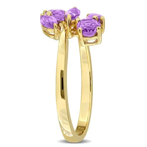 JULIANNA B. Cluster Ring With In Yellow-plated Sterling Silver