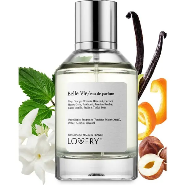 LOVERY Belle Vie Eau De Parfum Spray A- 100ml Made In France Floral Perfume For - Silver/ White/ Cream/ Black