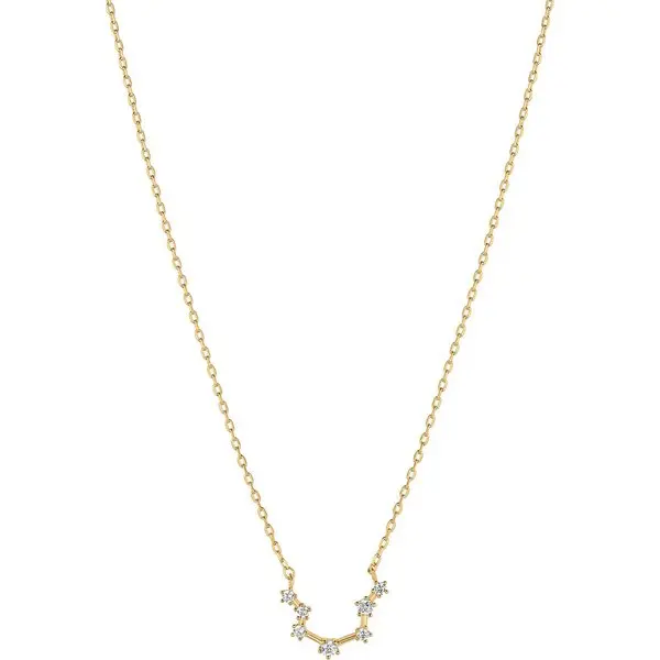 BEARFRUIT JEWELRY 14k Gold Plated Constellation Zodiac Necklace - Gold - Aquarius