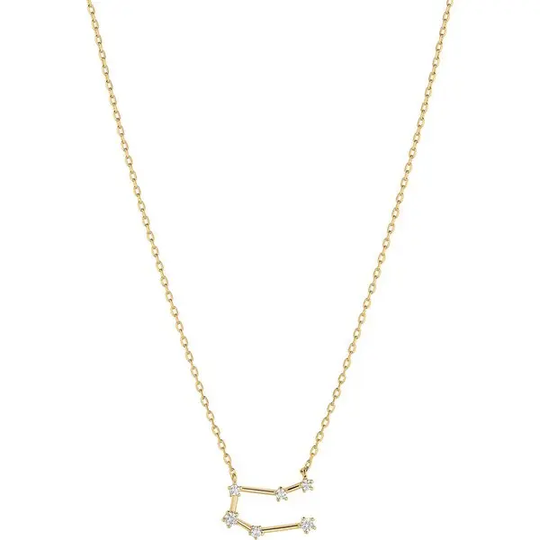 BEARFRUIT JEWELRY 14k Gold Plated Constellation Zodiac Necklace - Gold - Gemini
