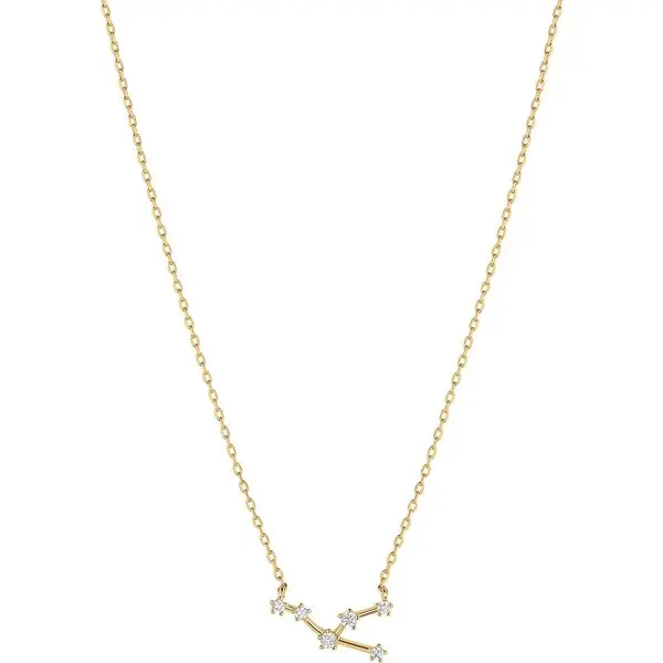 BEARFRUIT JEWELRY 14k Gold Plated Constellation Zodiac Necklace - Gold - Taurus