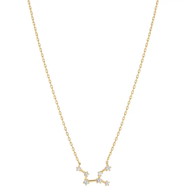 BEARFRUIT JEWELRY 14k Gold Plated Constellation Zodiac Necklace - Gold - Virgo