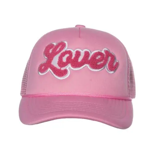 TOTALEE GIFT Lover Fuzzy Patch Trucker Hat - Pink
