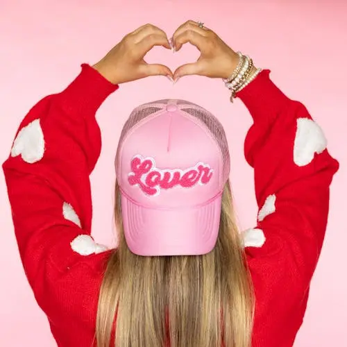 TOTALEE GIFT Lover Fuzzy Patch Trucker Hat