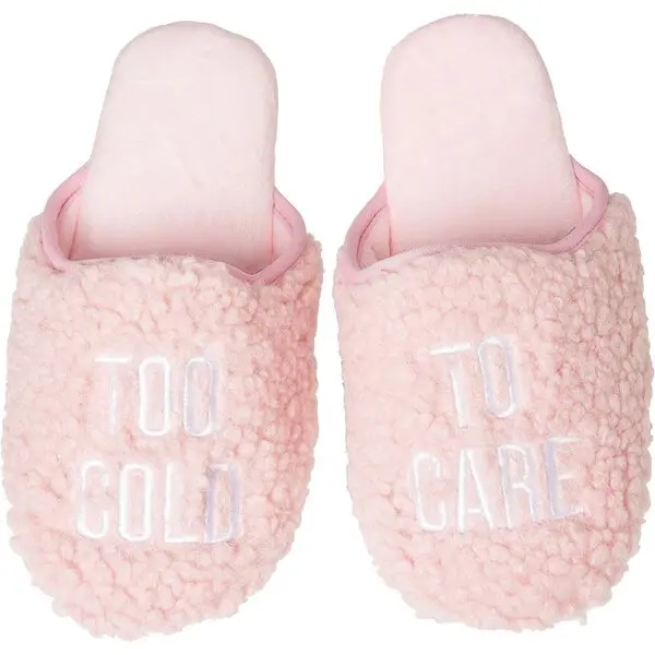 Totalee Gift Too Cold To Care Fabric Slippers