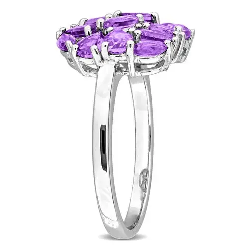 JULIANNA B. Cluster Cocktail Ring Sterling Silver - Amethyst