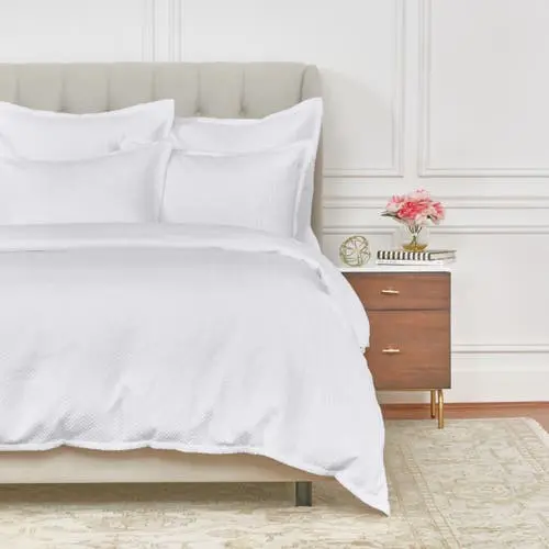 ELISABETH YORK Edin Dove 100% Cotton Pillow Sham 20" X 26 - Off-white