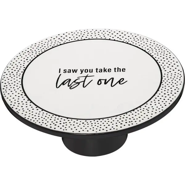 TOTALEE GIFT I Saw You Take The Last One Pedestal Ceramic - White