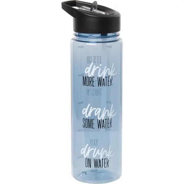 TOTALEE GIFT Drink On Water Tritan Bottle Plastic Blue 22 Oz - Clear
