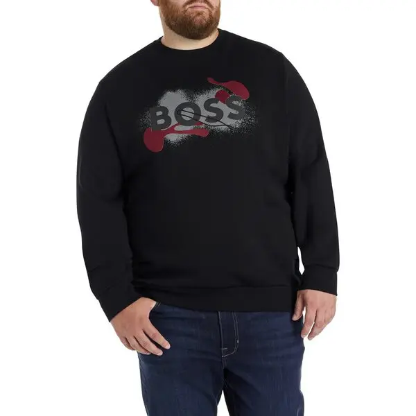 BOSS Big & Tall Crewneck Sweatshirt - Black