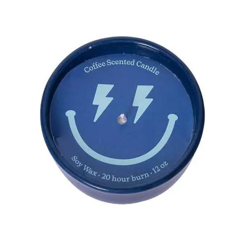 TOTALEE GIFT Electric Smiley Catch All Candle Wax 9 Oz Burn Time 20 - Blue
