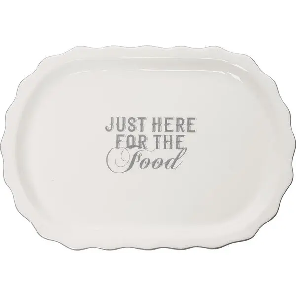 TOTALEE GIFT Just Here For The Food Platter Ceramic