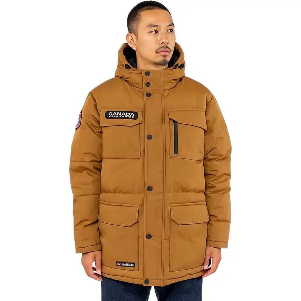 CANADA WEATHER GEAR Heavyweight Hooded Puffer Parka Jacket - Timber