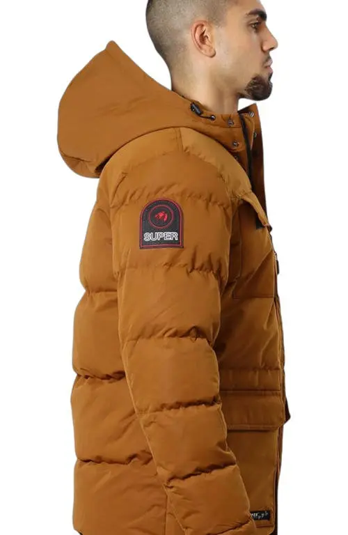 CANADA WEATHER GEAR Heavyweight Hooded Puffer Parka Jacket - Timber
