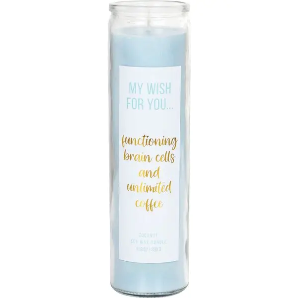 Totalee Gift Functioning Brain Cells My Wish Candle Wax 11.6 Oz - Blue