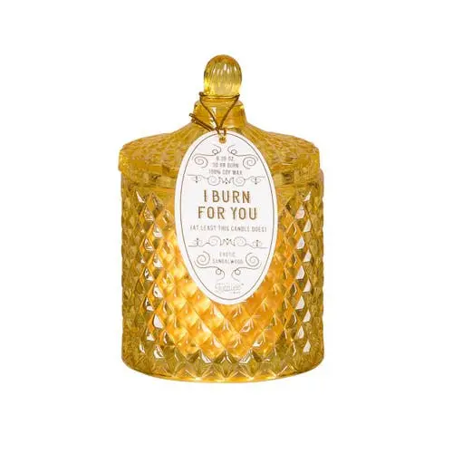 TOTALEE GIFT Crystal I Burn For You Candle Wax 6.35 Oz Burn Time 30 - Yellow