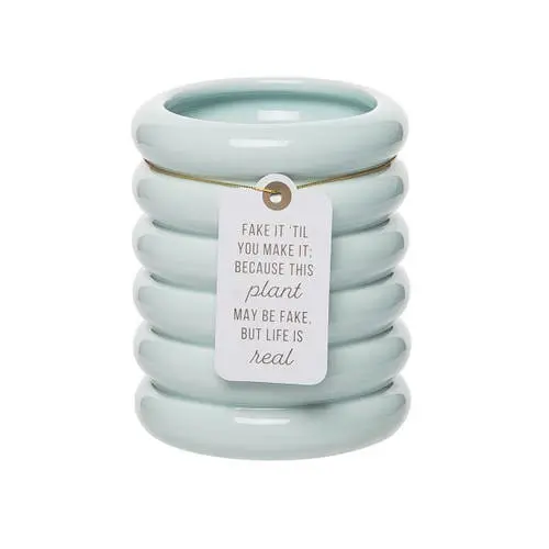 TOTALEE GIFT Fake It Mint Planter Ceramic