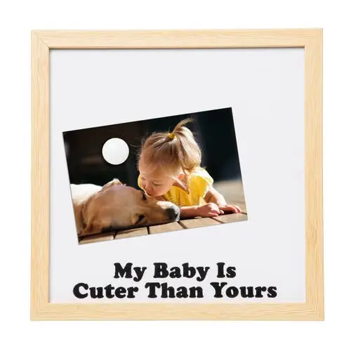 Totalee Gift My Baby Is Cuter Magnetic Frame - White