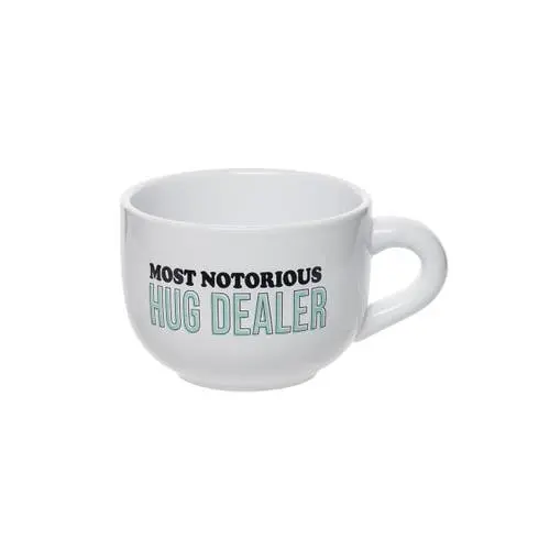 TOTALEE GIFT Most Notorious Hug Dealer Cappuccino Mug Ceramic 24 Oz - White