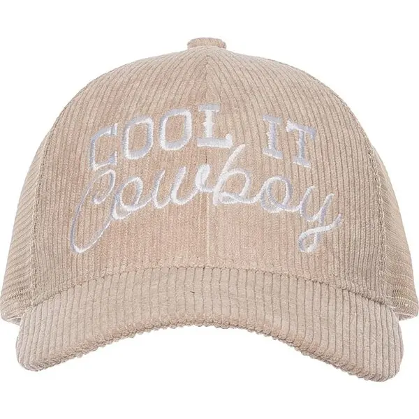 TOTALEE GIFT Cool It Cowboy Corduroy Trucker Hat - Brown
