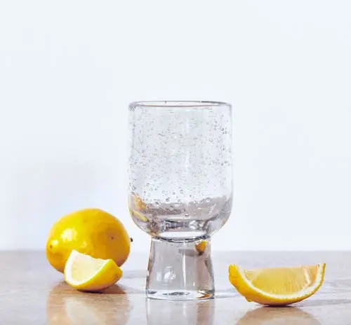 TAG Bubble Glass Footed Drinking Glasses10oz Set